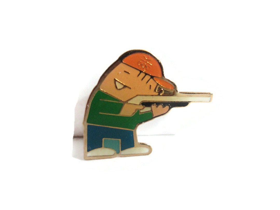 Shooting Olympic Pin, 1992 Barcelona Spain Summer Games, Official ...