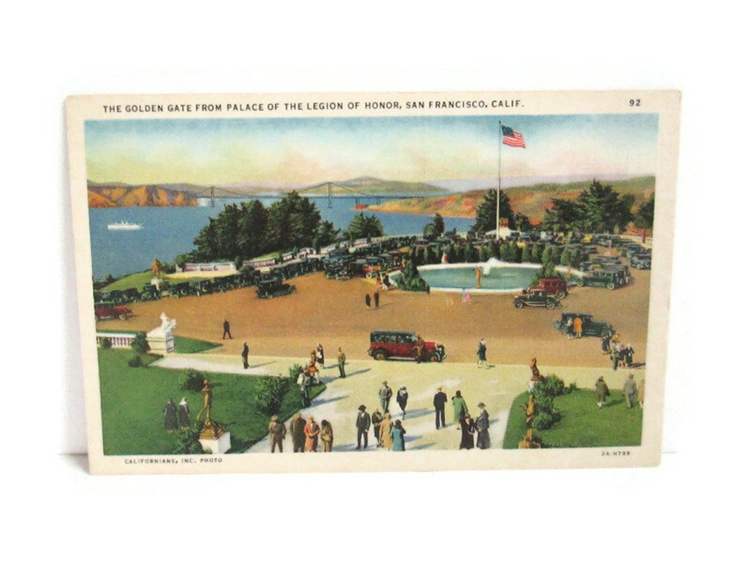 Vintage Linen Postcard the Golden Gate From Palace of the Legion of ...