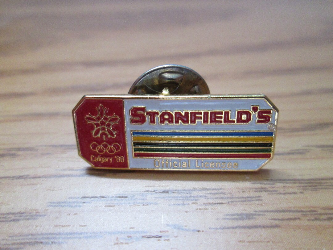Vintage Stanfield's Olympic Pin, 1988 Winter Games Calgary Canada ...