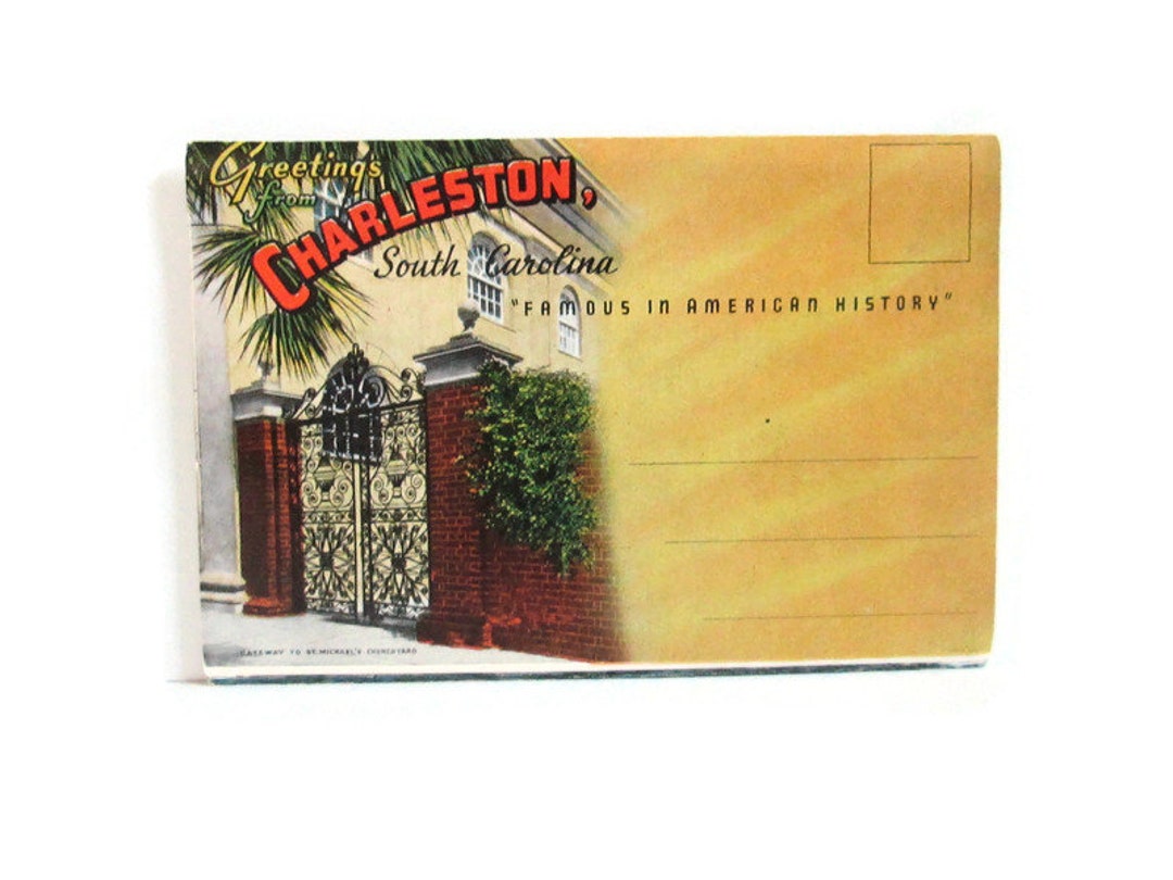 Vintage Souvenir Folder Greetings From Charleston South Carolina 18 ...