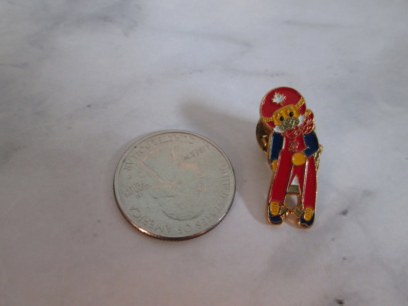 Vintage 1988 Luge Olympic Pin Calgary Alberta Canada Official Mascot ...