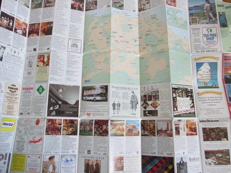 Edinburgh City Guide Guidemap and Street Plan Scotland - Etsy