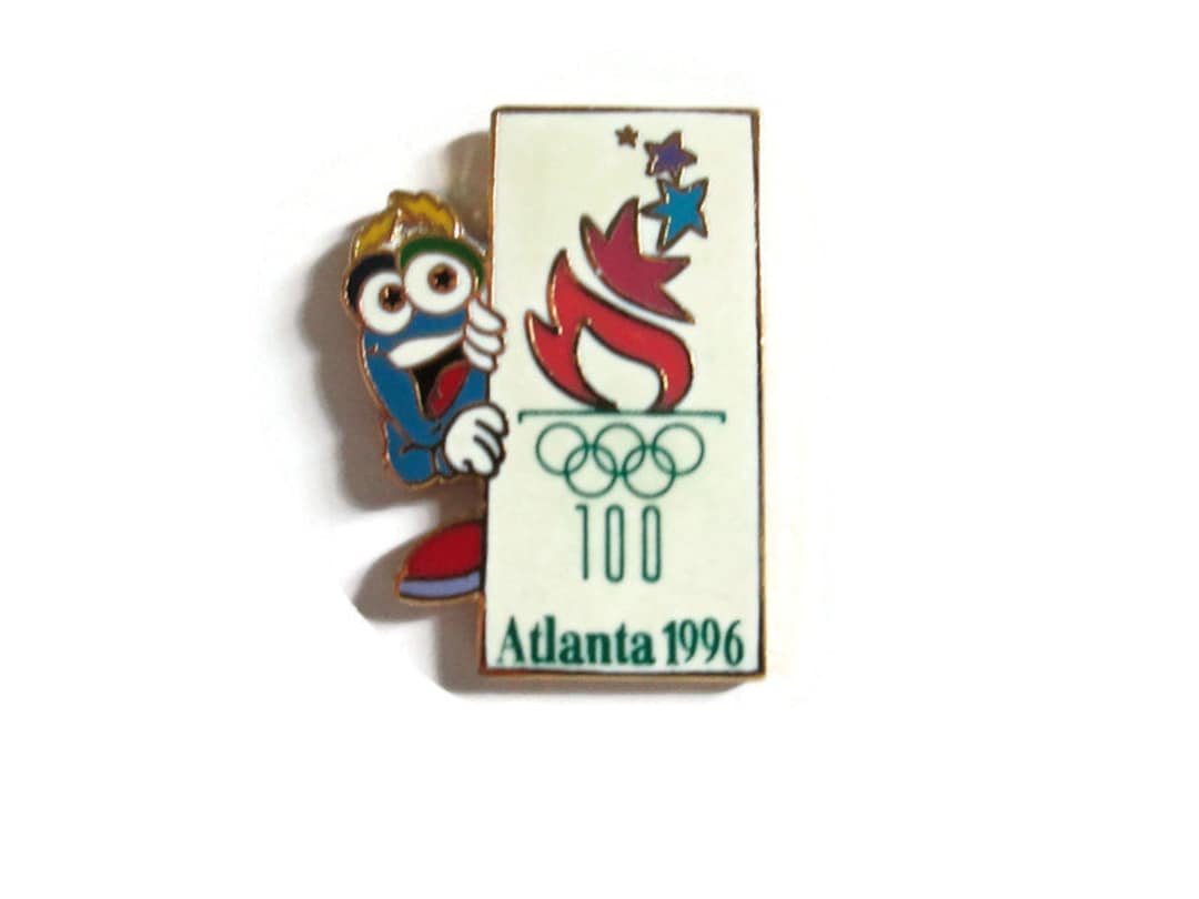 Vintage Atlanta 1996 Olympic Pin Mascot Izzy Official Logo - Etsy