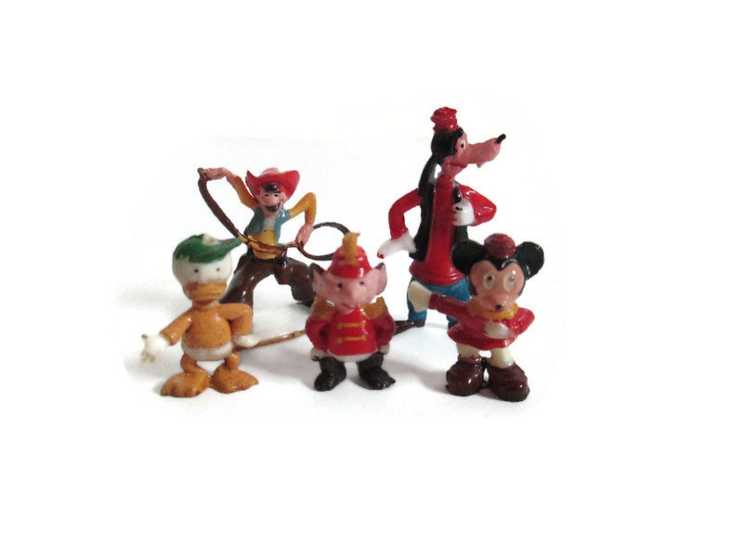 Marx Toys LOT 5 Tiny Disneykins, Dewey Duck Goofy Pecos Bill Monty ...