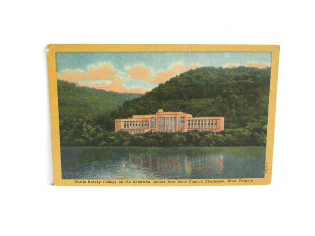 Vintage Charleston West Virginia Linen Postcard Morris Harvey College ...