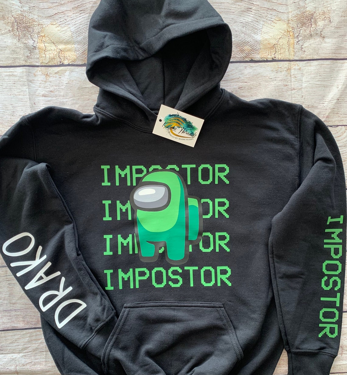 Custom Among Us Hoodie, Video Game Lover Gamer, Sweater, Custom Youth ...
