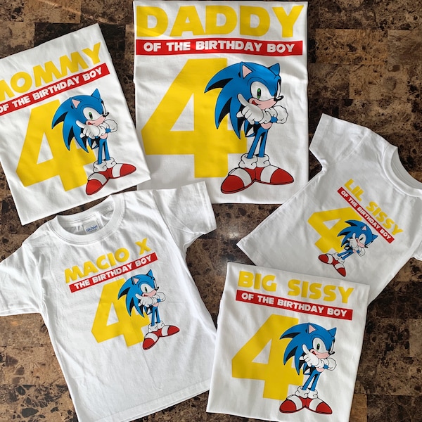 Sonic Custom Birthday Shirt - Etsy