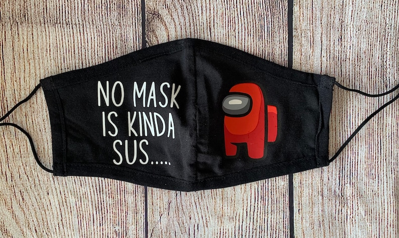 Personalized Face Masks Among Us Inspired Gaming Mask Kids | Etsy