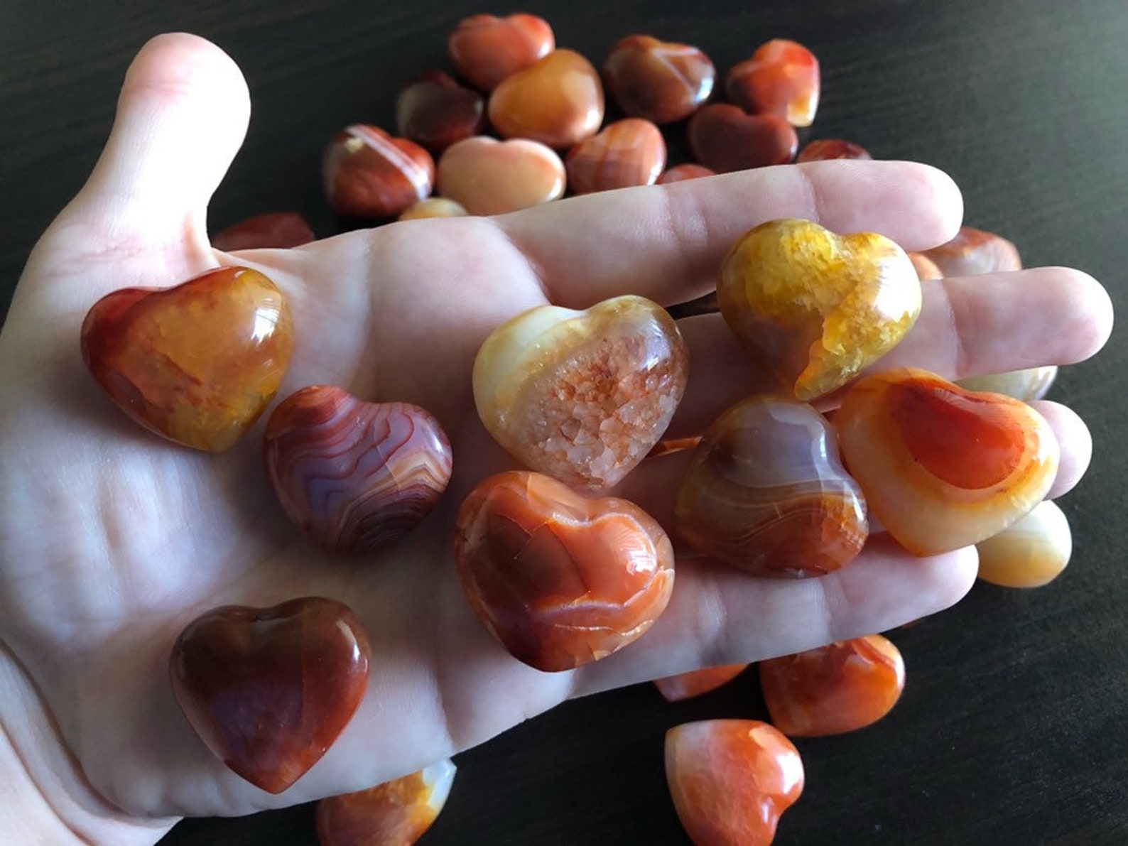 RED AGATE HEART Pocket Stone // Soothe // Rocks // Minerals - Etsy