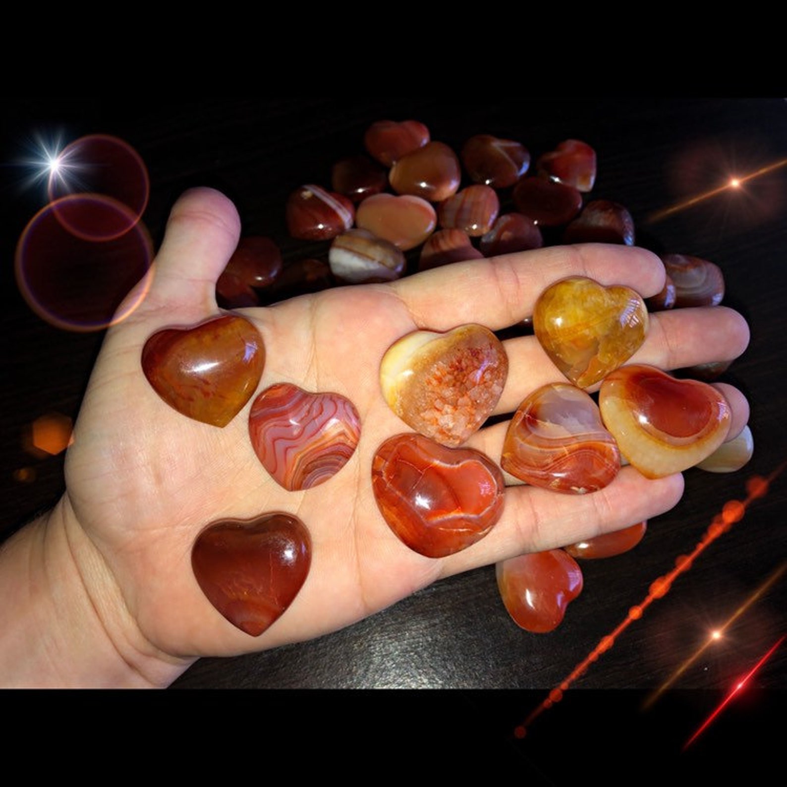 RED AGATE HEART Pocket Stone // Soothe // Rocks // Minerals - Etsy