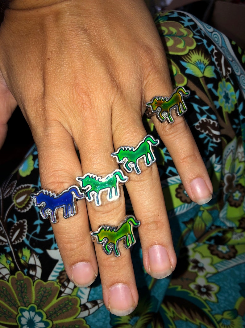 Mood Rings 7 Different Style to Choose From Size 7-adjustable. Heart ...