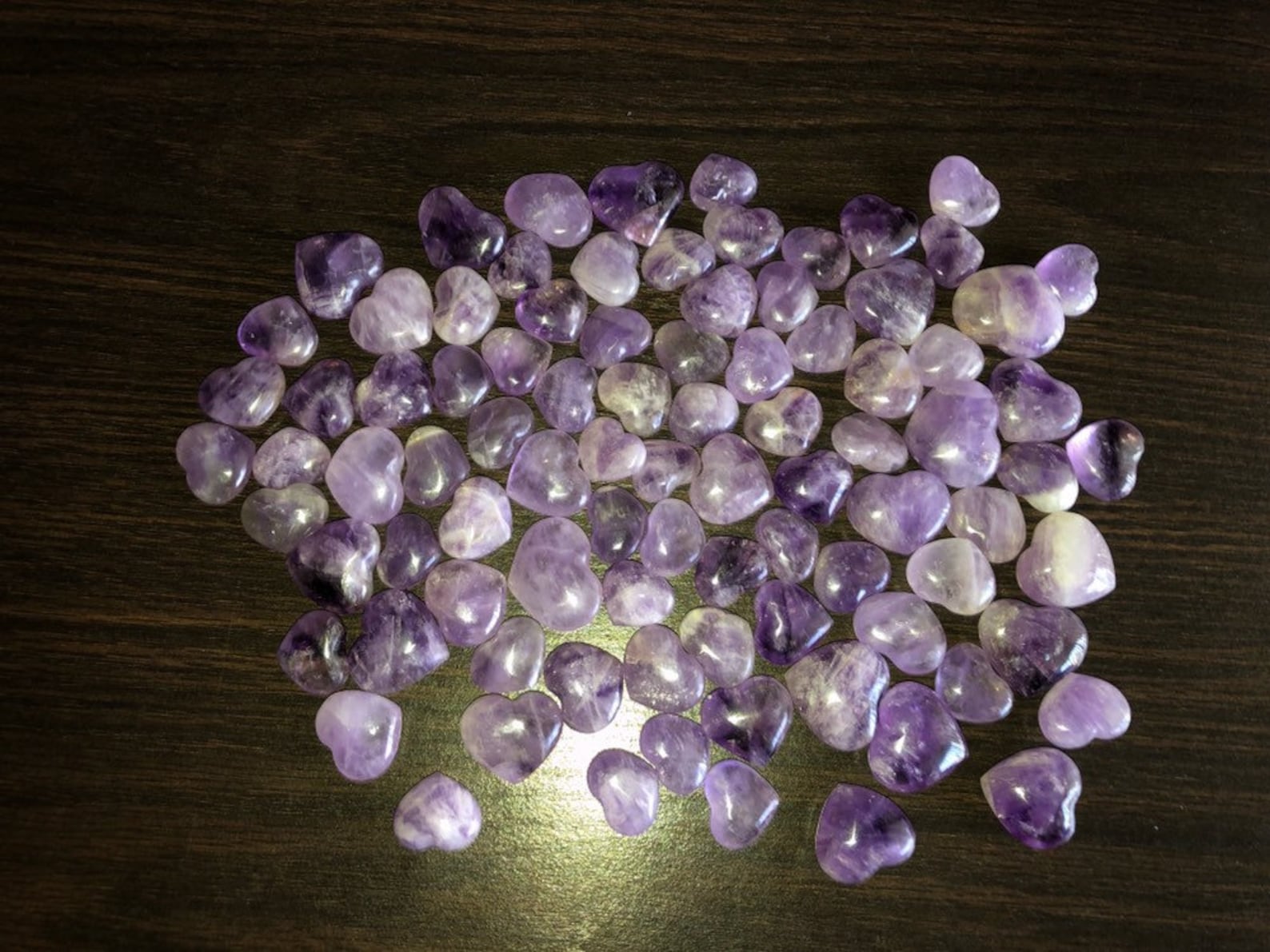 AMETHYST HEART Pocket Stone // Soothe // Rocks // Minerals - Etsy