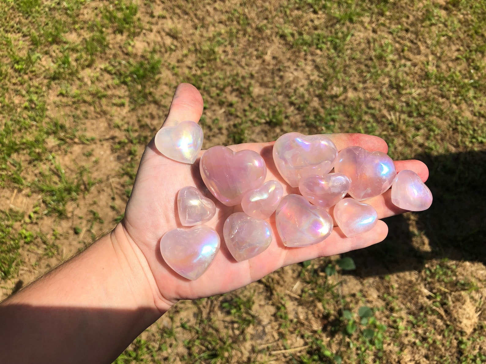 ANGEL AURA Rose Quartz Heart Pocket Stone // Soothe // Rocks - Etsy