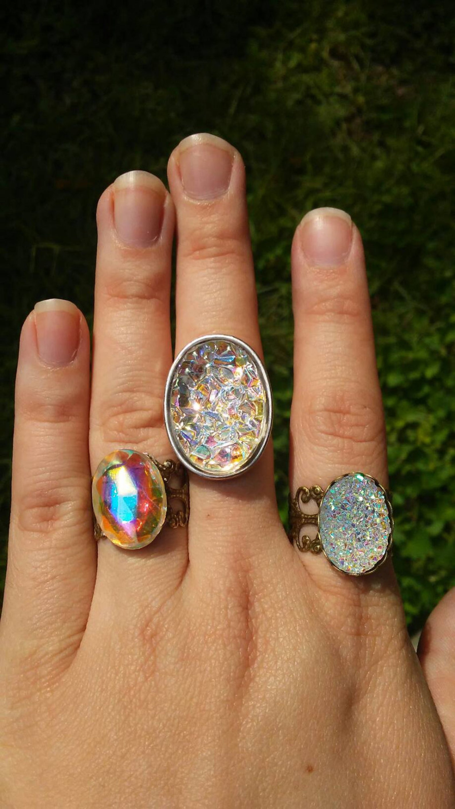 Unique Sparkle Rainbow Rings. 3 Different Styles to Choose - Etsy