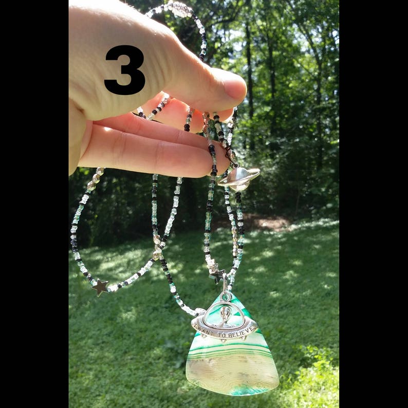 Out of This World. Space Galaxy, Alien Pendant Necklace. 4 Different ...