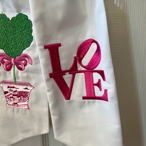 Valentine Topiary Wreath Sash, Heart Topiary Sash, LOVE Wreath Sash ...