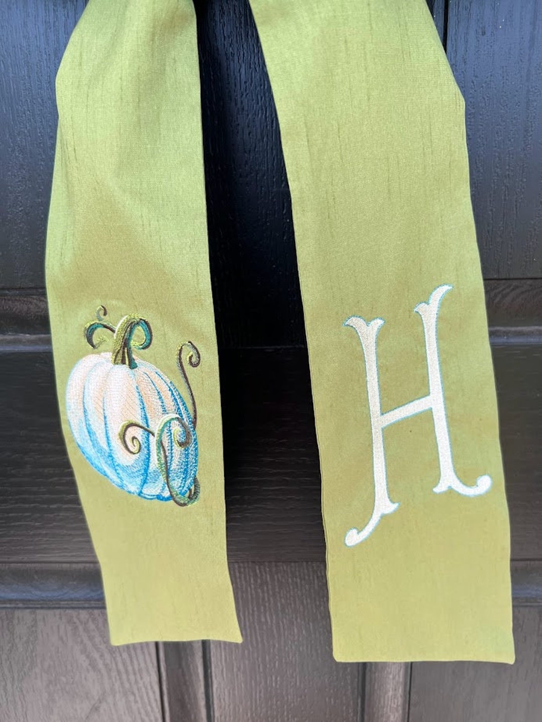 Fall Wreath Sash, Thanksgiving Wreath Sash, Personalized Wreath Sash - Etsy