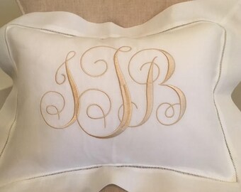 Monogram Pillow Sham - Etsy