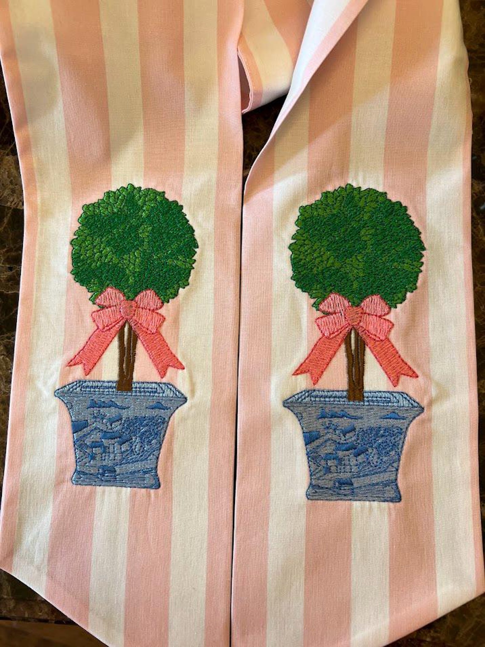 Spring Topiary Wreath Sash, Easter Wreath Sash, Topiary With Bow Wreath ...