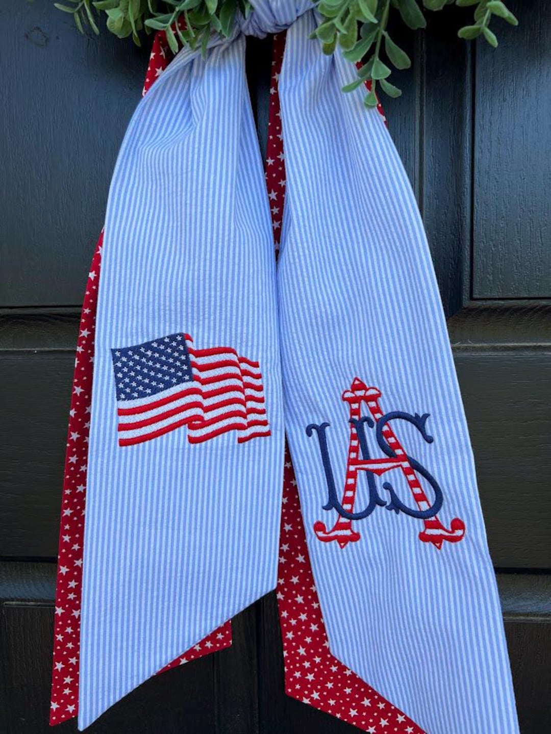 Patriotic Wreath Sash, Memorial Day Sash, 4th of July Wreath Sash - Etsy