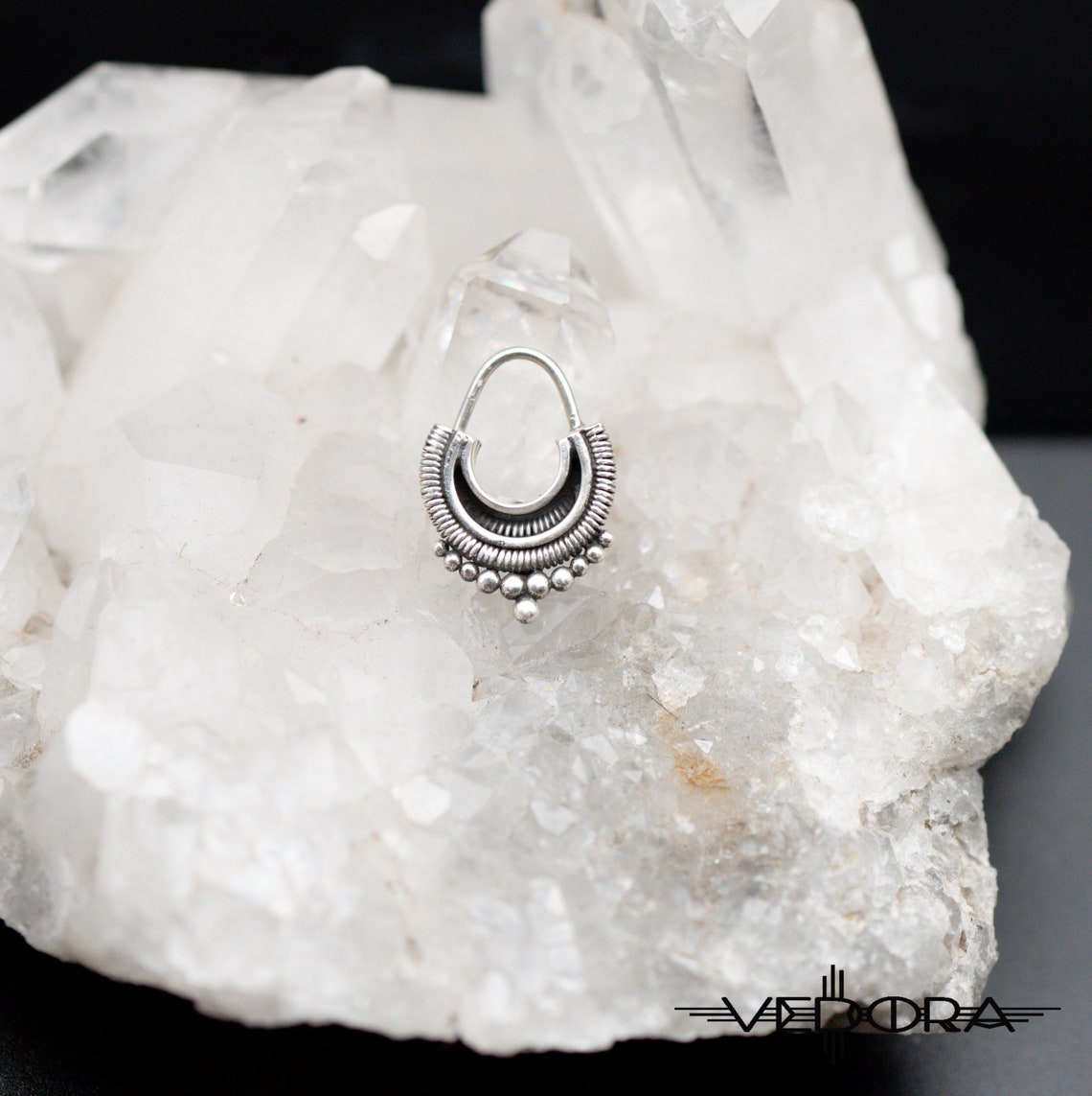 Stack Septum Ring Opal Stone Nose Jewelry Silver Septum Ring | Etsy