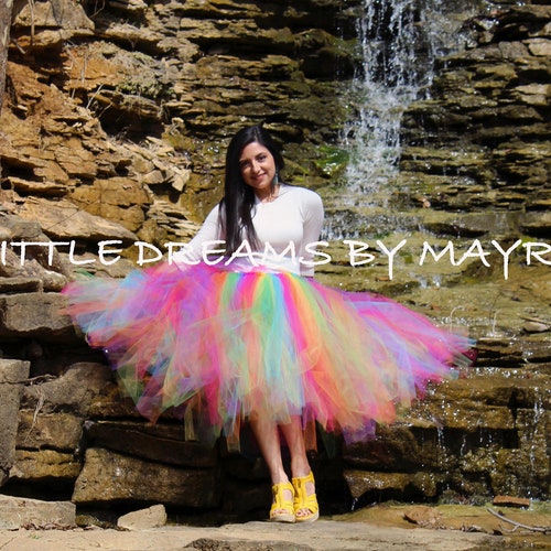 Adult Rainbow Tutu Bride Bachelorette Tutu Skirt Maternity - Etsy