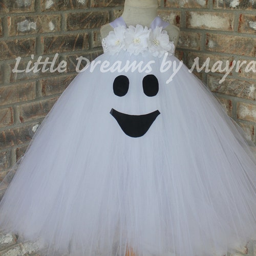 Ghost Tutu Dress and Matching Hairpiece Cute Ghost Halloween - Etsy