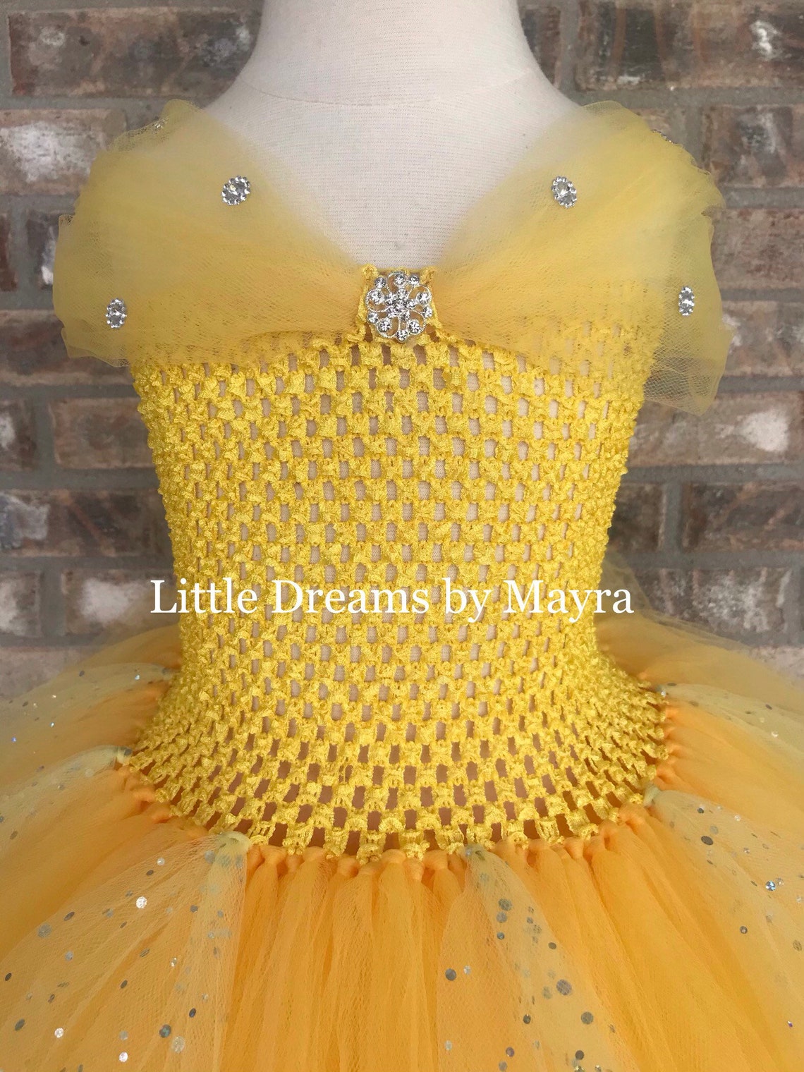 Yellow Princess Tutu Dress Sparkly Yellow Princess Birthday | Etsy