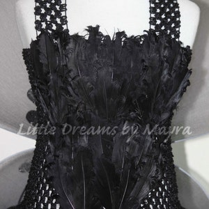 Gothic Tutu Dress With Feathers - Black Tutu Dress - Wicked Witch Tutu ...