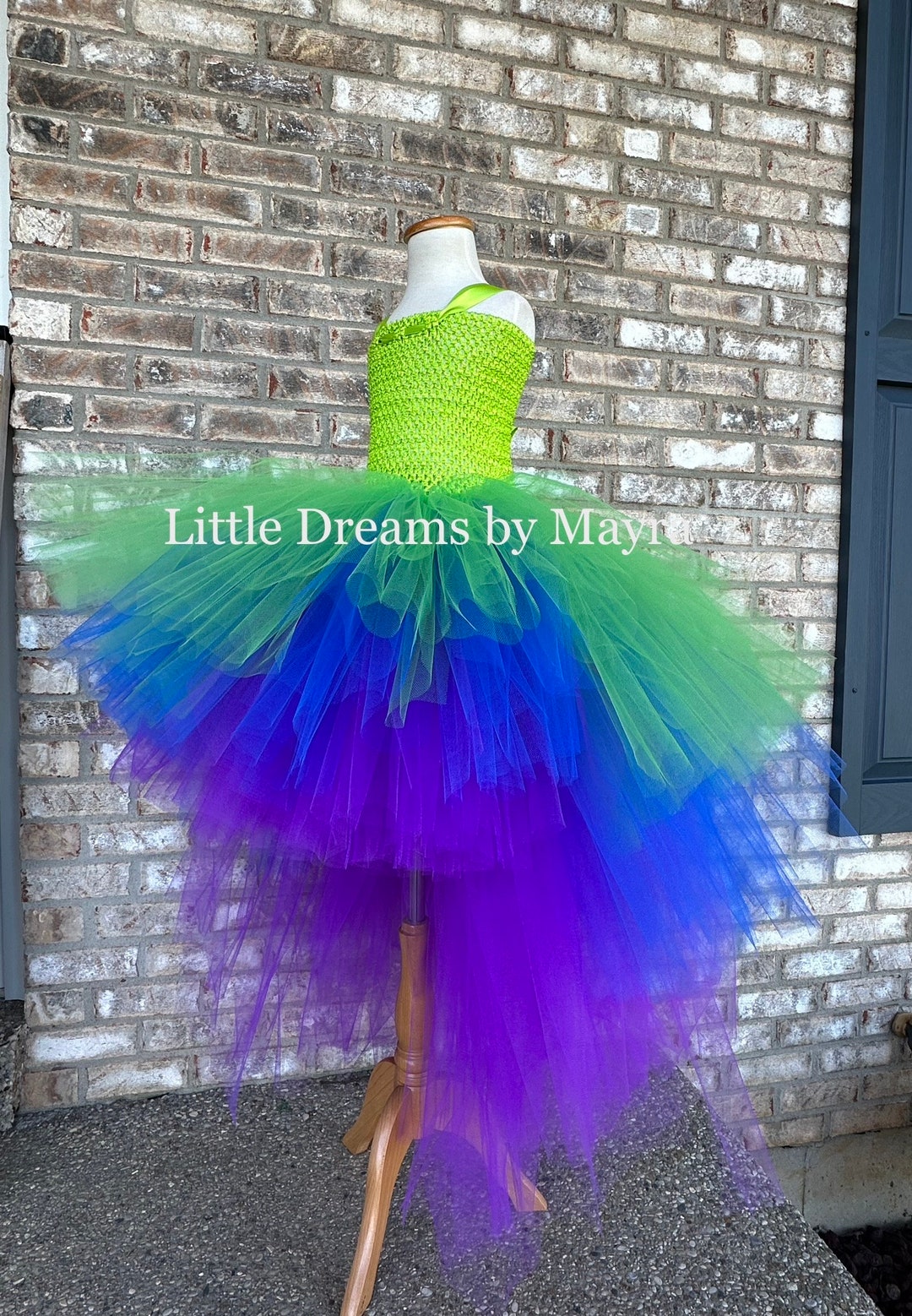 High Low Tutu Dress Your Choice of Color, Peacock Princess Tutu Dress ...