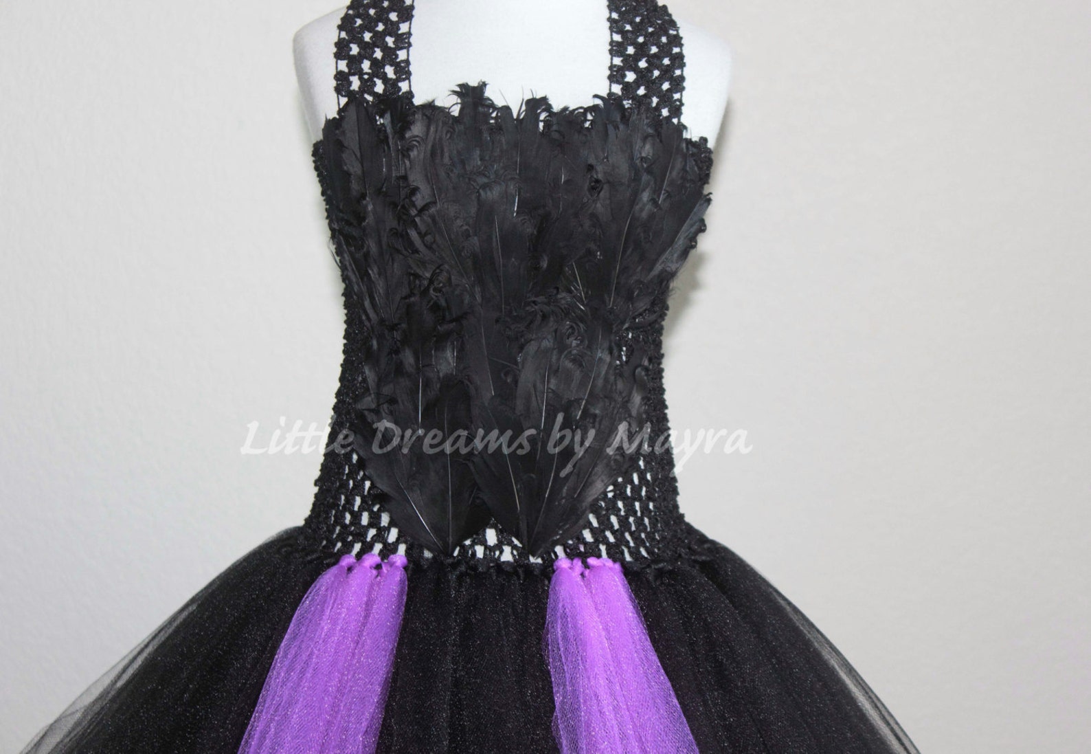 Gothic Tutu Dress With Feathers Black Tutu Dress Wicked - Etsy