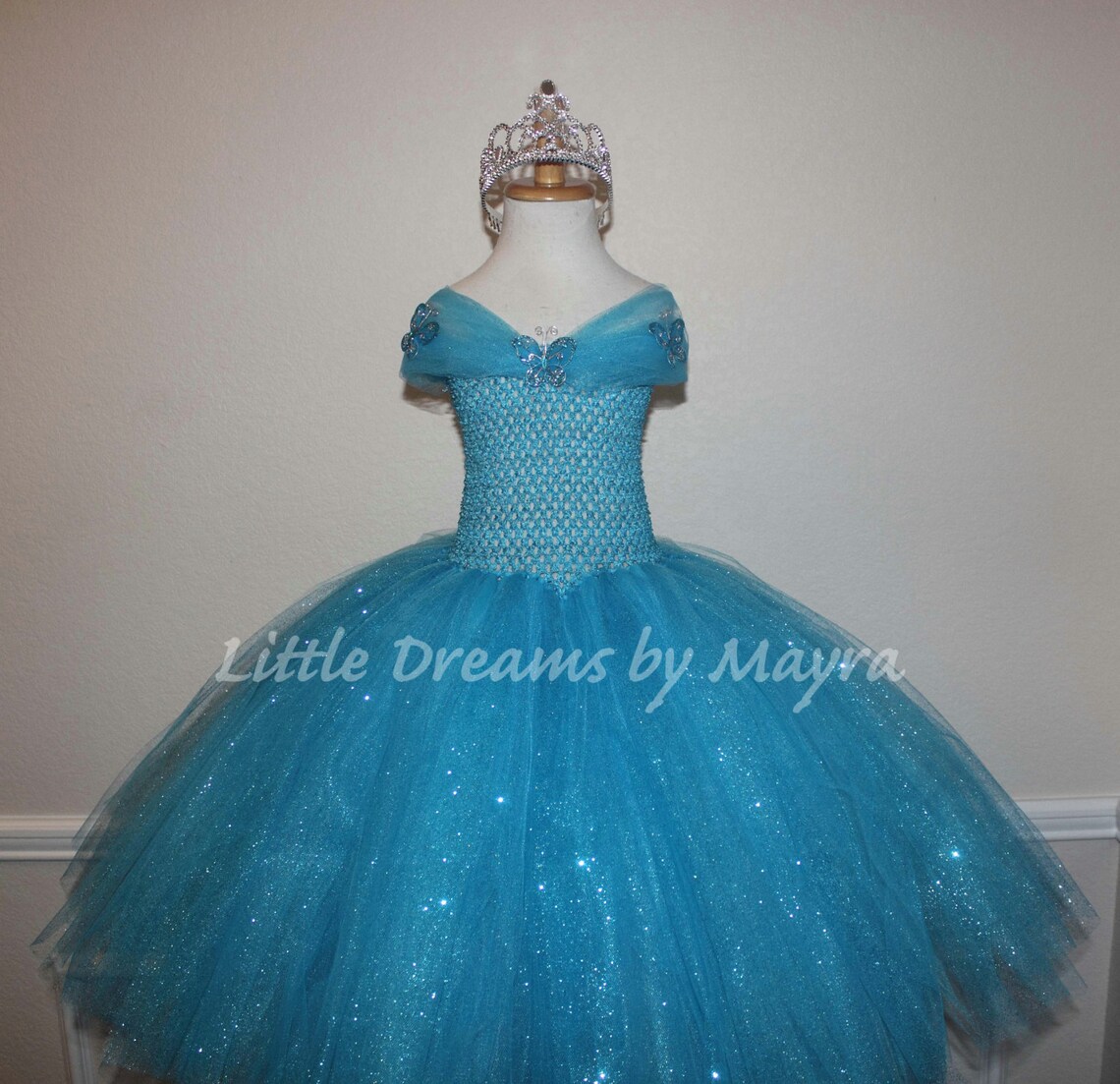Turquoise Tutu Dress, Princess Inspired Tutu Dress Size Nb to 12years ...