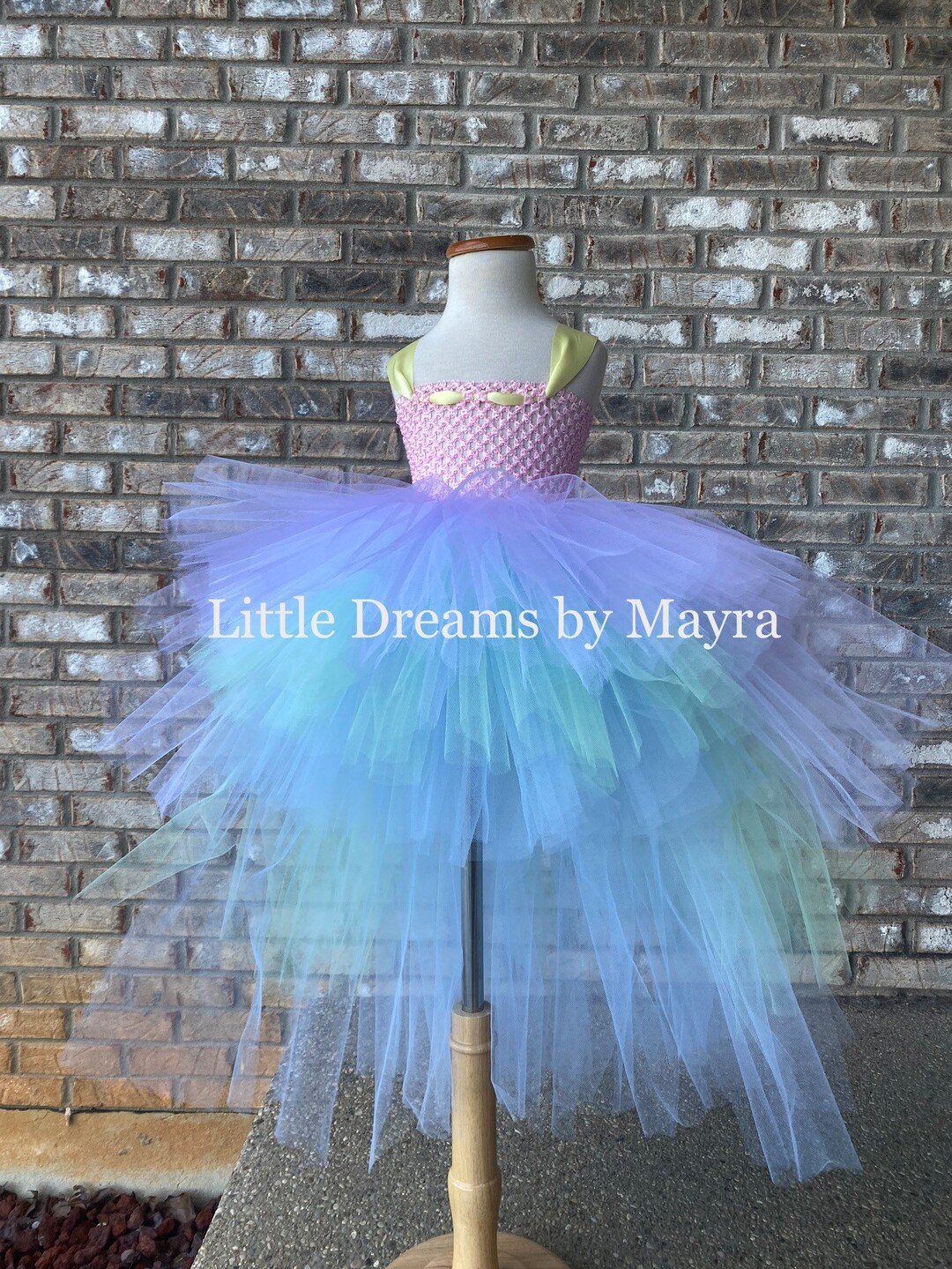 Pastel Rainbow High Low Tutu Dress Your Choice of Color, Rainbow ...
