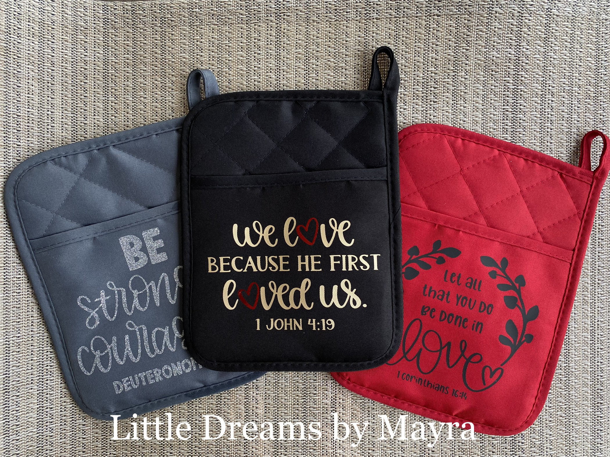 Pot Holder With Bible Verse Personalized Potholder Kitchen | Etsy