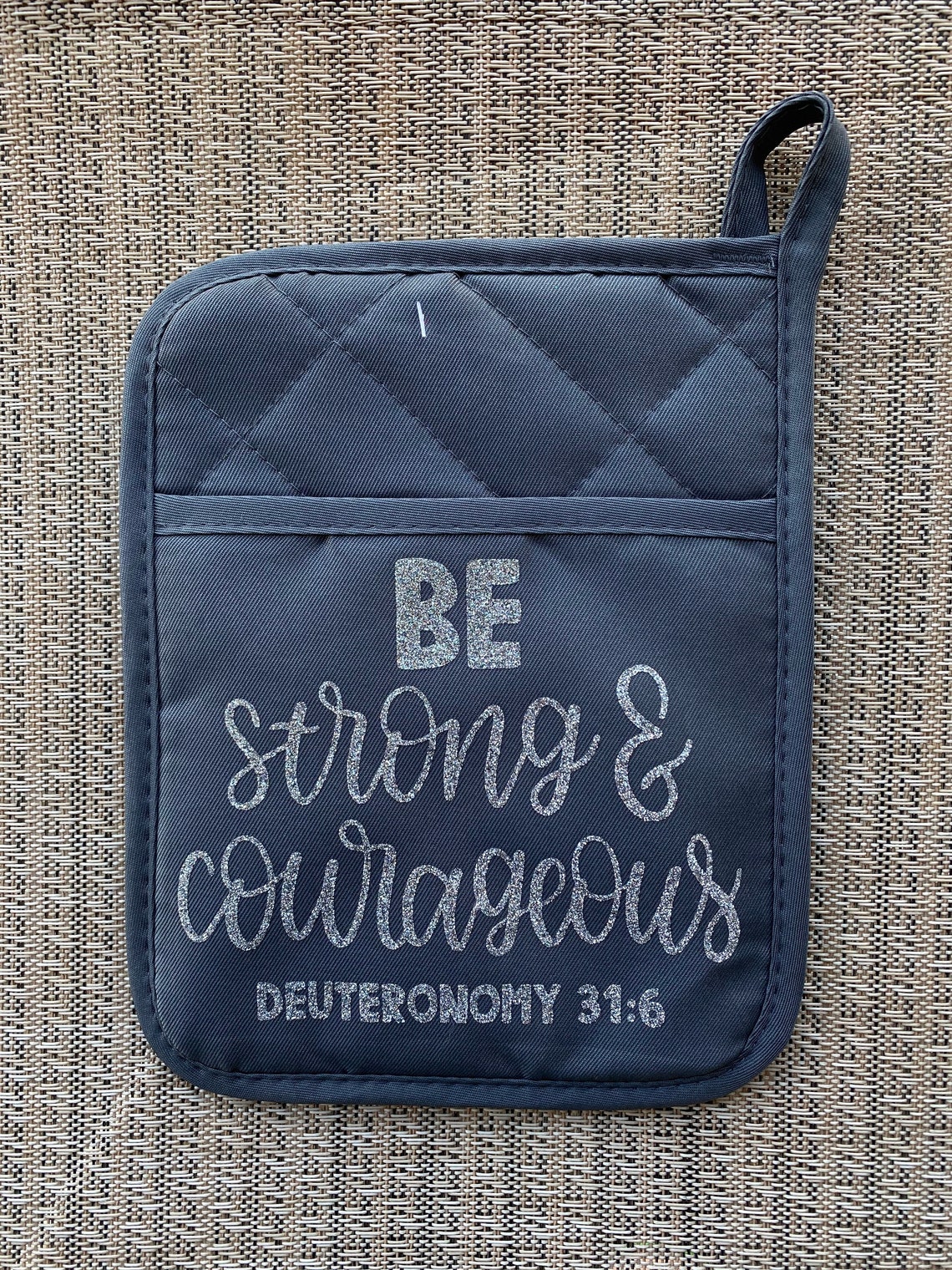Pot Holder With Bible Verse, Personalized Potholder Kitchen Gift, House ...
