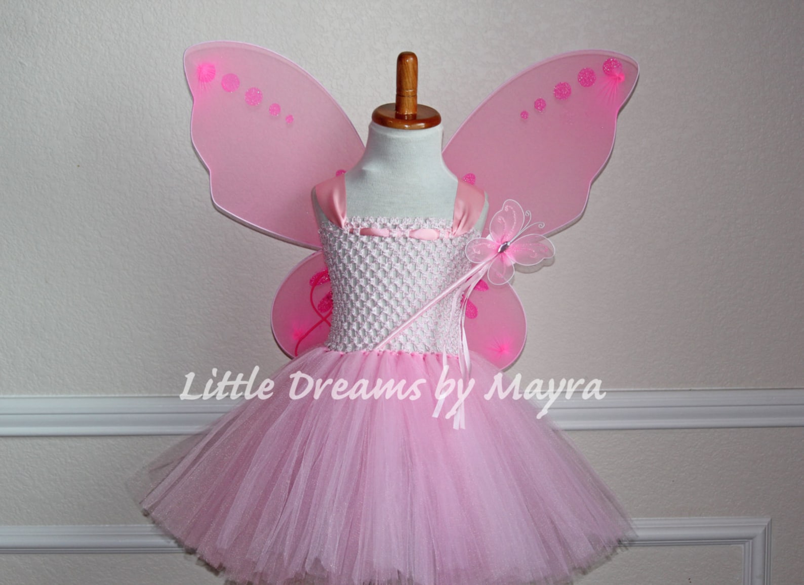 Affordable Pink Butterfly Tutu Dress With Wings, Wand and Hairclip ...