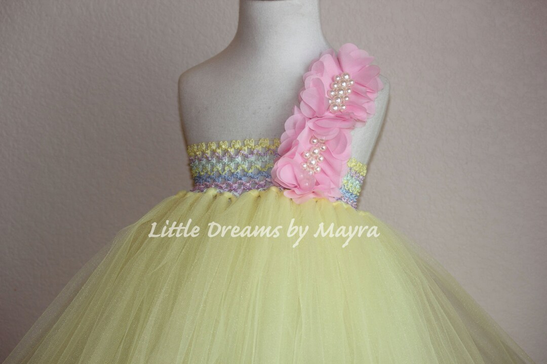 Spring Tutu Dress With FREE Matching Hairpiece - Easter Tutu Dress ...