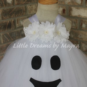 Ghost Tutu Dress and Matching Hairpiece, Cute Ghost Halloween Costume ...