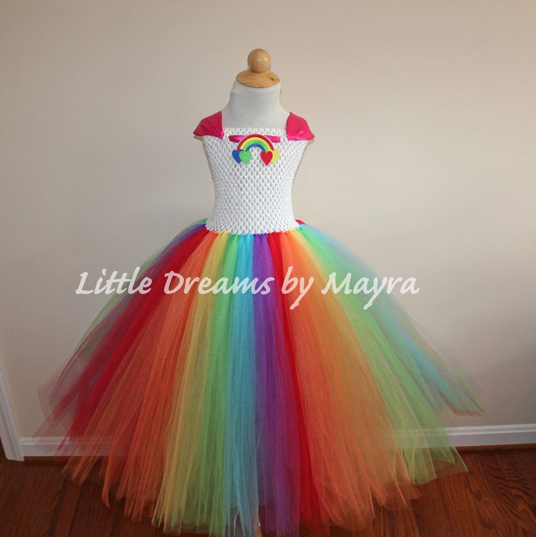 Rainbow Tutu Outfit, Rainbow Birthday Party Tutu Dress, Princess ...