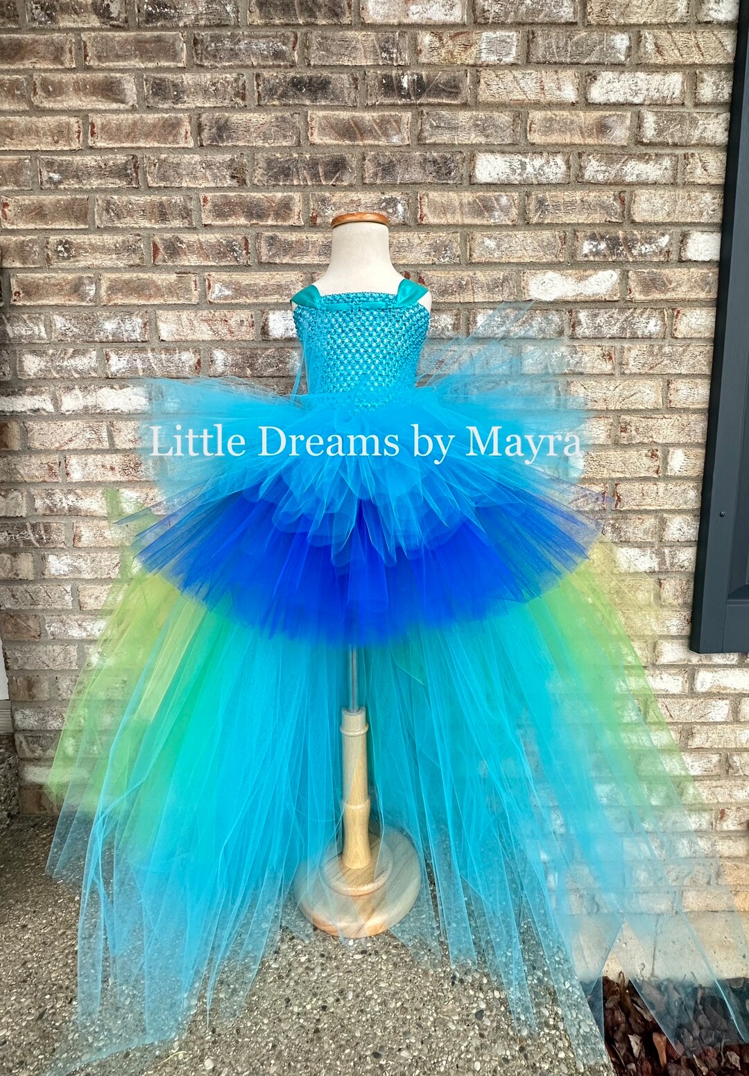 High Low Tutu Dress Your Choice of Color, Peacock Princess Tutu Dress ...