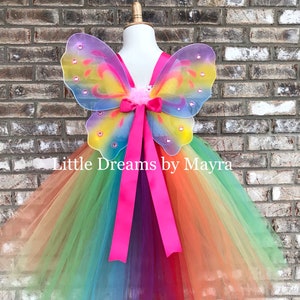 Affordable Rainbow Butterfly Tutu Dress With Wings, Wand and Hairclip ...