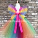 Affordable Rainbow Butterfly Tutu Dress With Wings, Wand and Hairclip ...