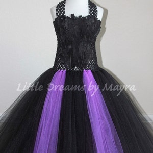 Gothic Tutu Dress With Feathers Black Tutu Dress Wicked Witch Tutu ...