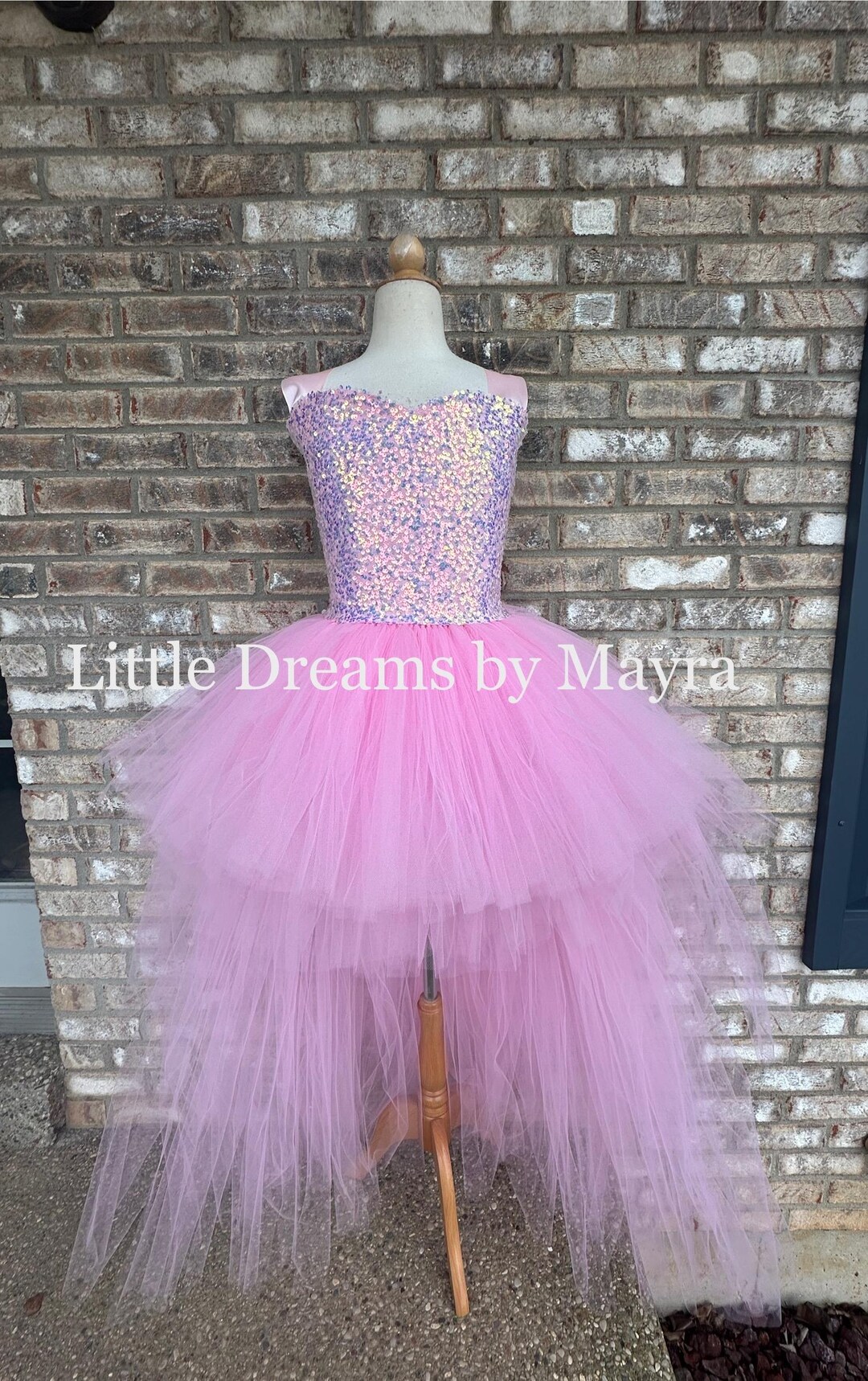 High Low Pink Tutu Dress, Mermaid Birthday Tutu Dress, Fairy High Low ...