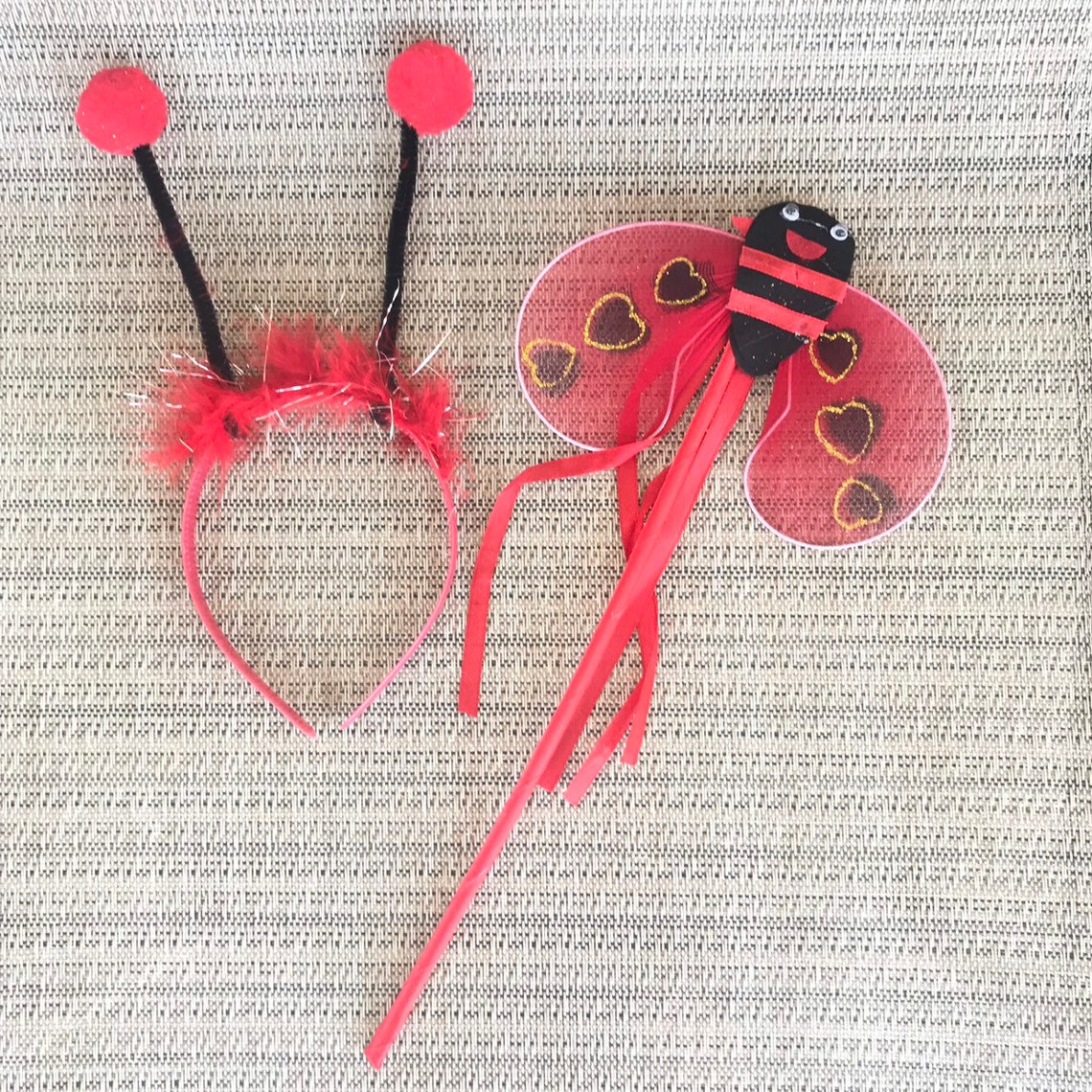 Ladybug tutu outfit with wand wings and antena headband | Etsy
