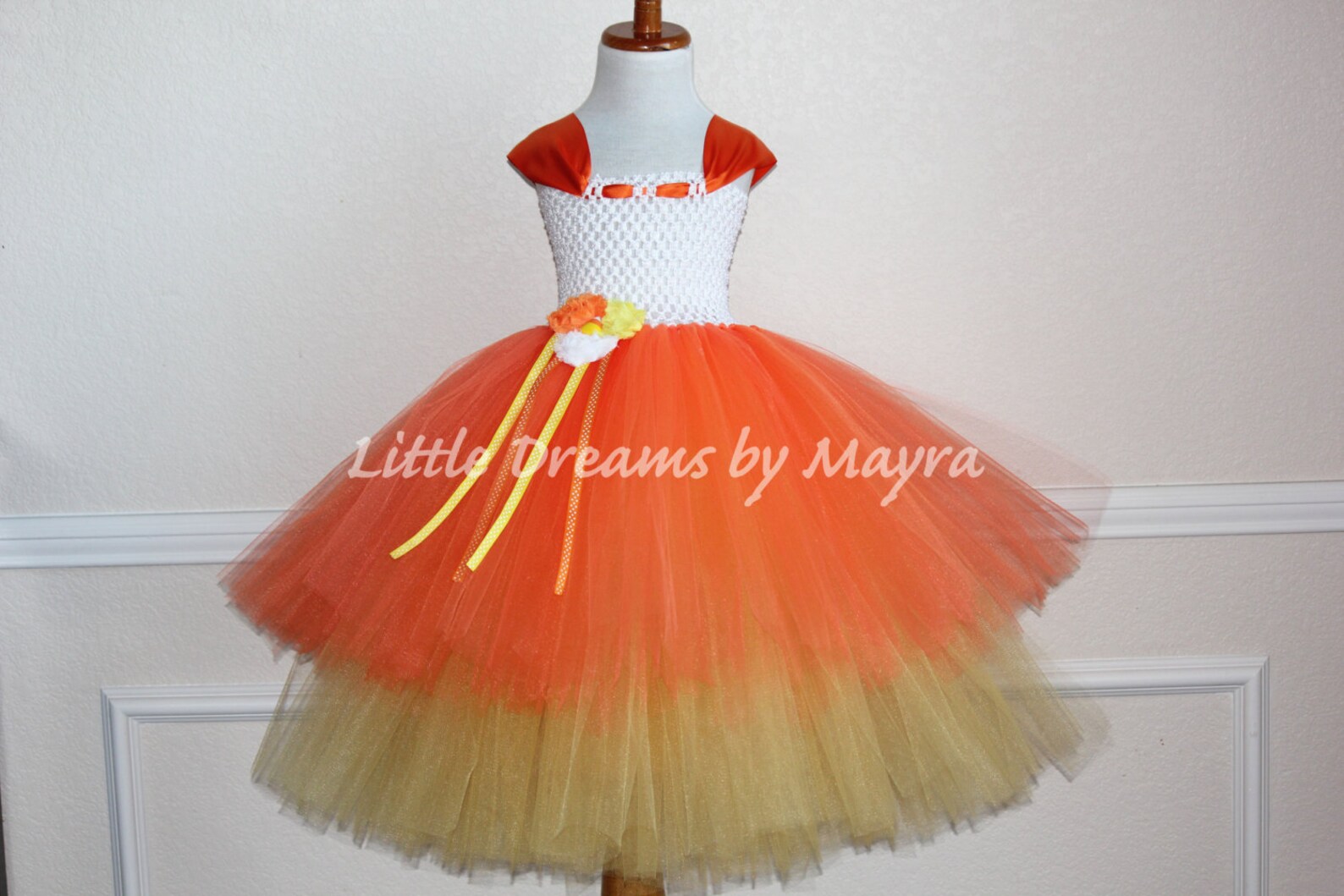 Candy Corn Tutu Dress and Matching Hairpiece, Candy Corn Birthday Party ...
