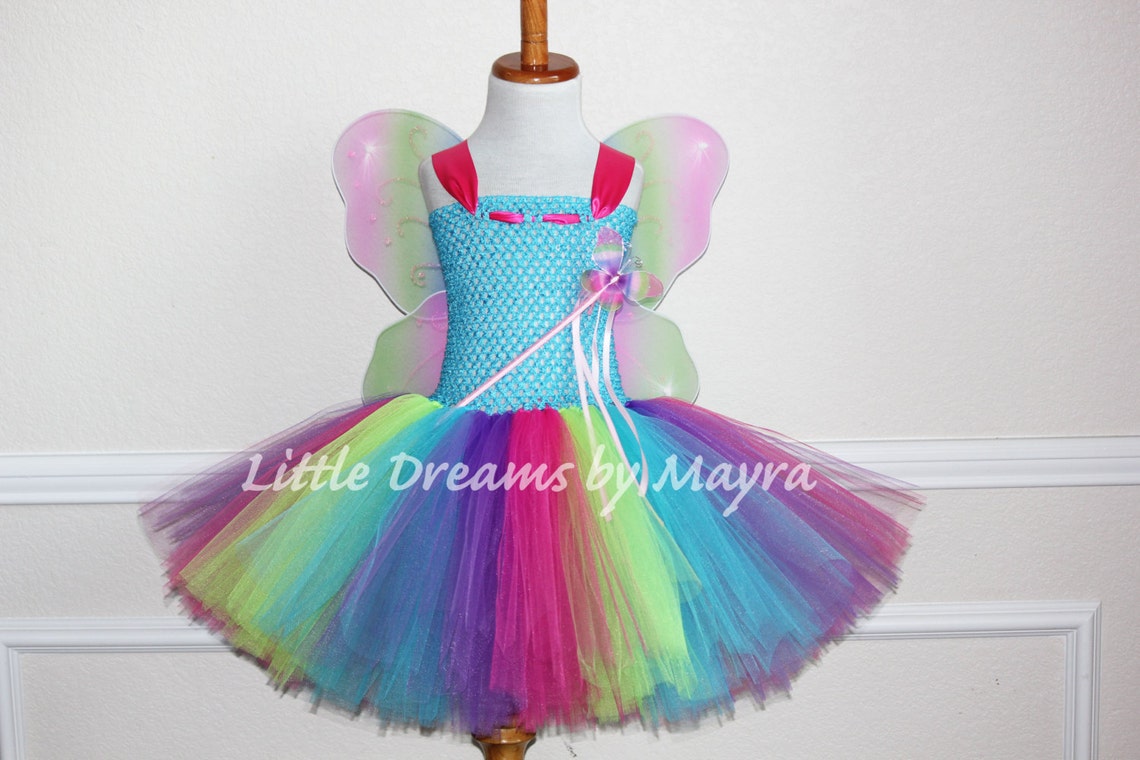 Affordable Butterfly Tutu Dress With Wings, Wand and Hairclip, Princess ...