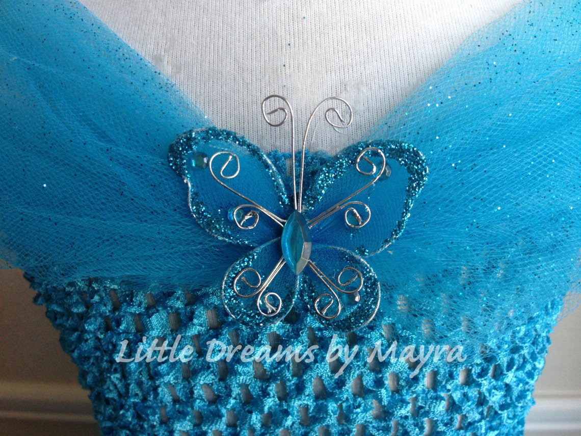 Turquoise Tutu Dress, Princess Inspired Tutu Dress Size Nb to 12years ...