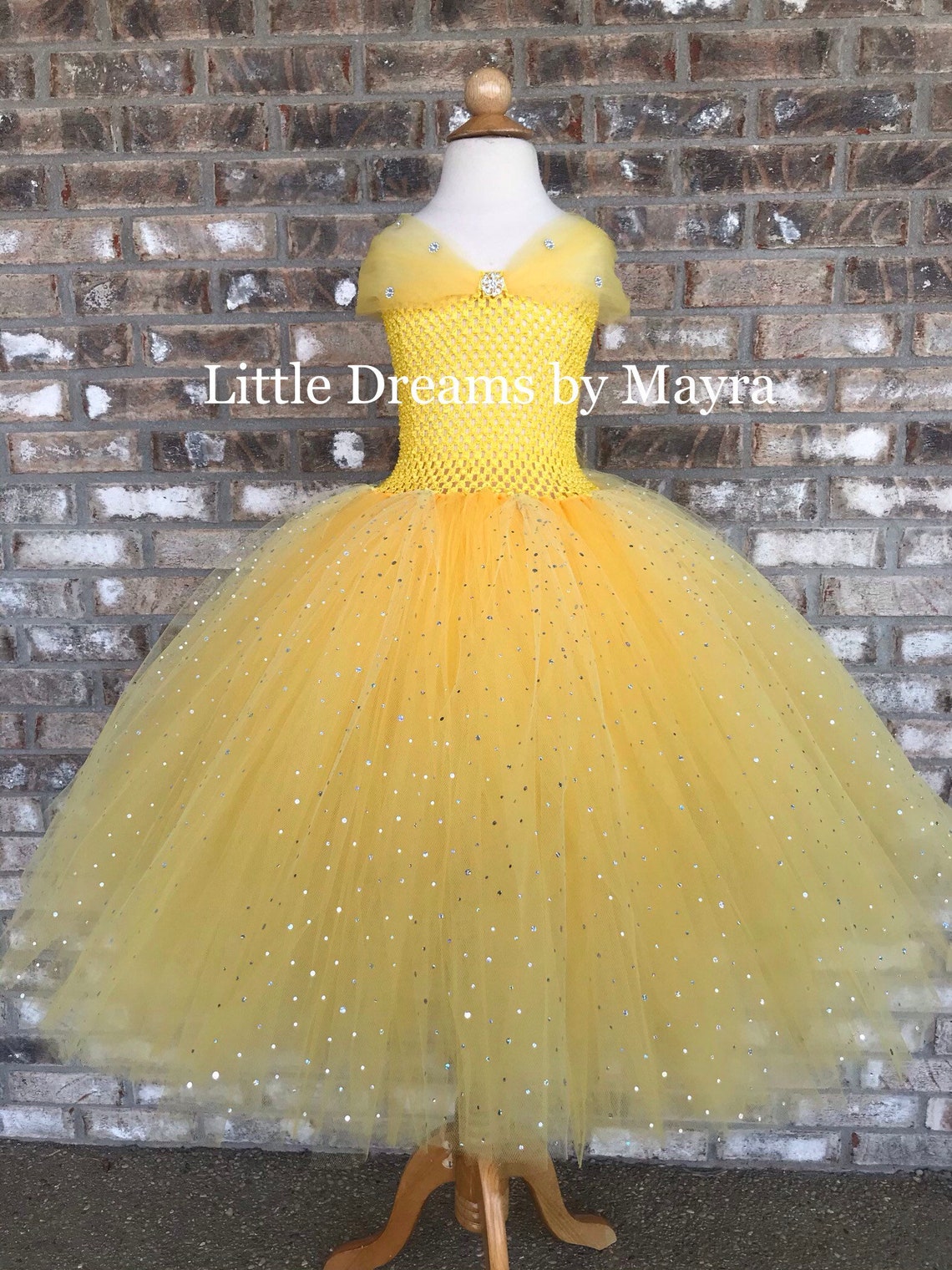 Yellow Princess Tutu Dress Sparkly Yellow Princess Birthday - Etsy