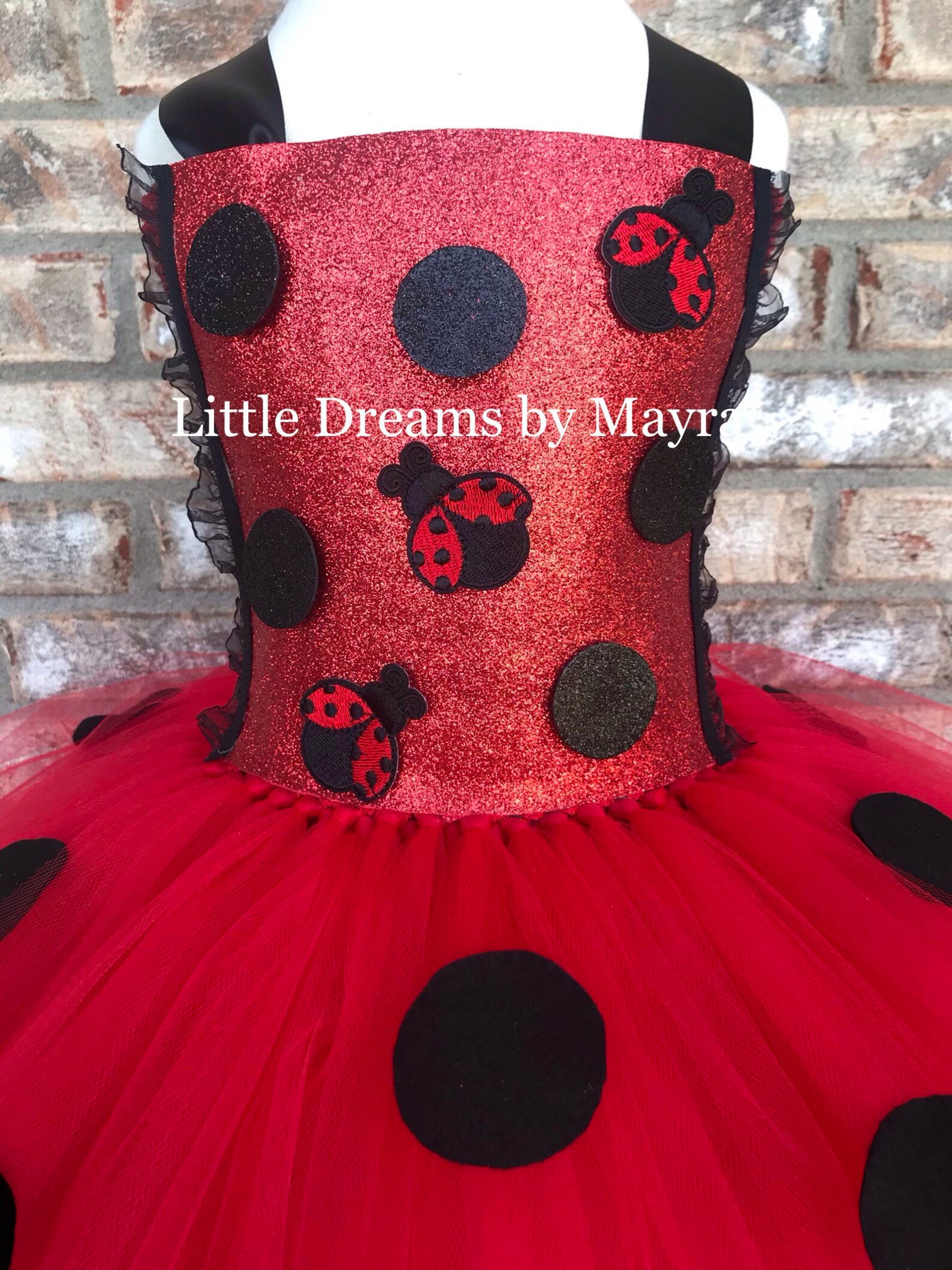 Ladybug Tutu Outfit With Wand, Wings and Antena Headband, Ladybug ...
